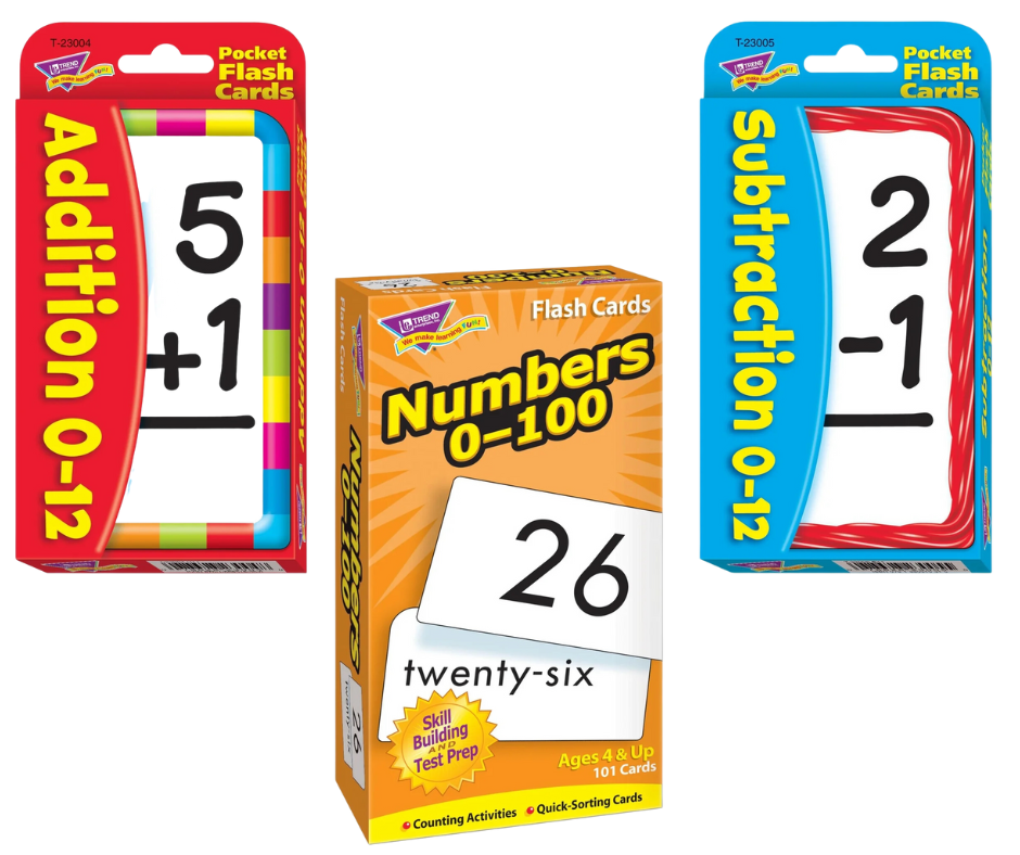 Basic Math Flashcards Bundle - 3 Pack | Different Roads