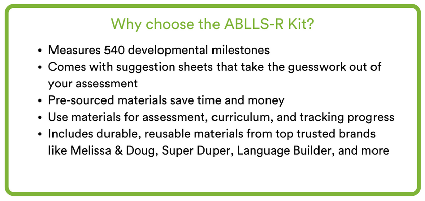 ABLLS-R Assessment Material Kit with Manual | Different Roads