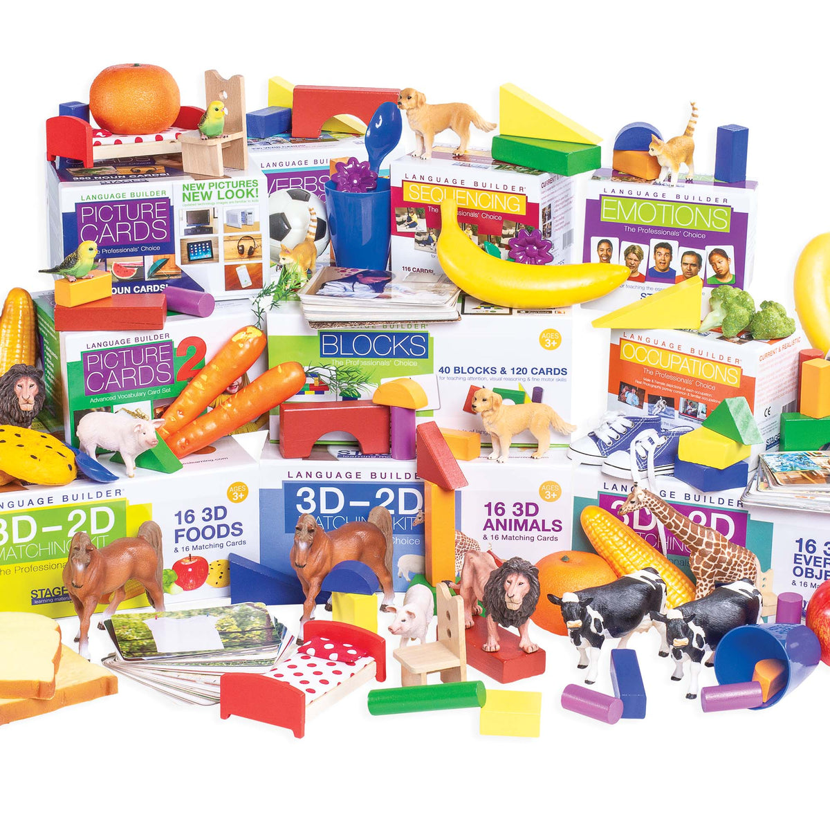 Language Builder 10 Piece Complete Set | Autism Visual Cards