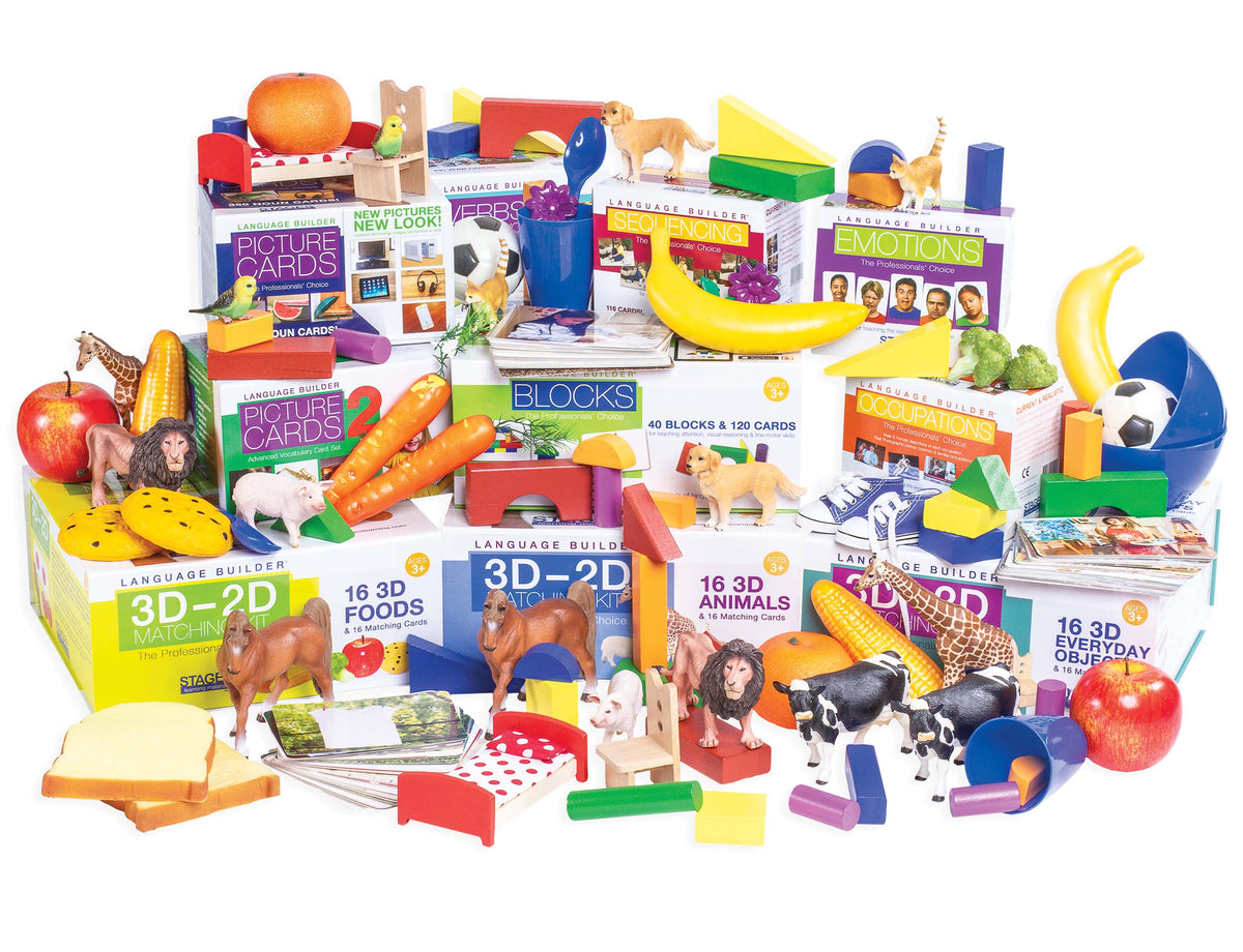 Language Builder 10 Piece Complete Set | Autism Visual Cards