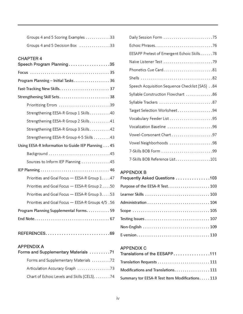 EESAPP: Early Echoic Skills Assessment and Program Planner – Set (2nd ...