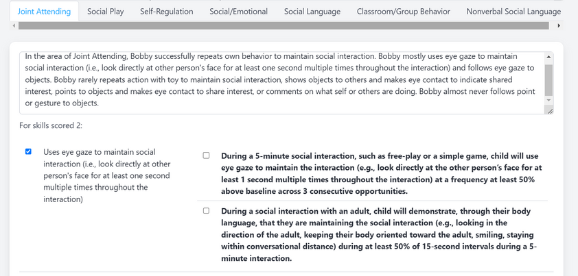 Socially Savvy Checklist: Social Skills Online Assessment Tool
