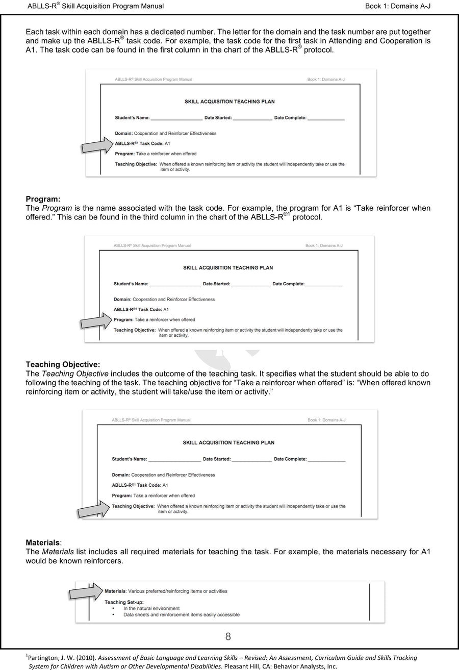 ABLLS-R® Skill Acquisition Program Manual Set