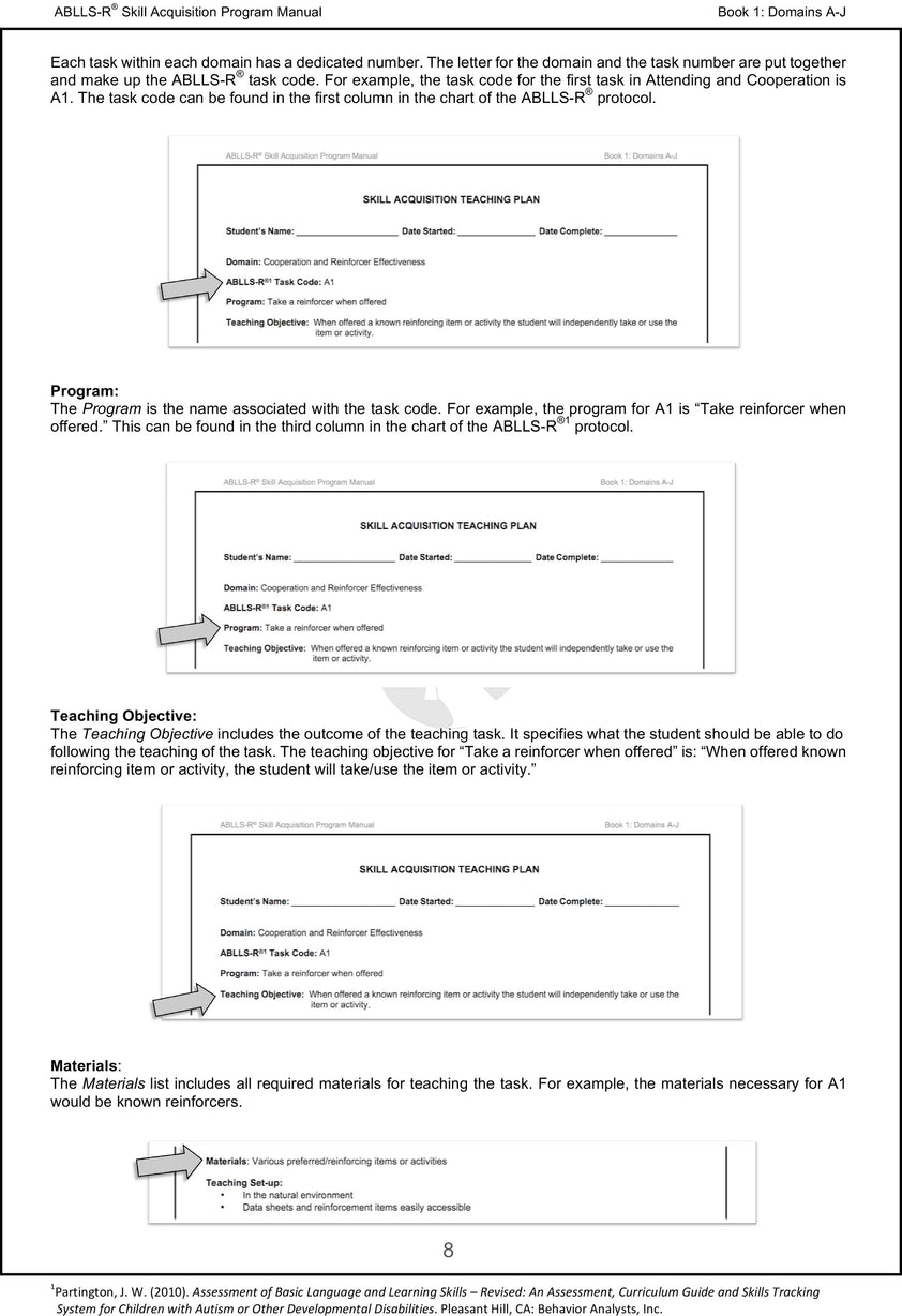 ABLLS-R® Skill Acquisition Program Manual Set