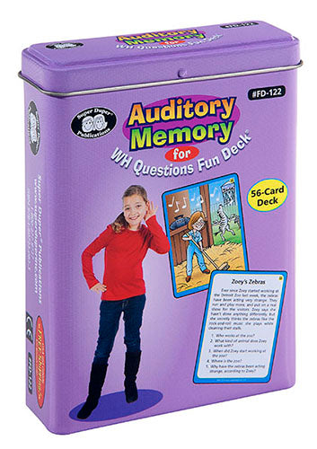 Auditory Memory Cards for WH? Fun Deck | Different Roads